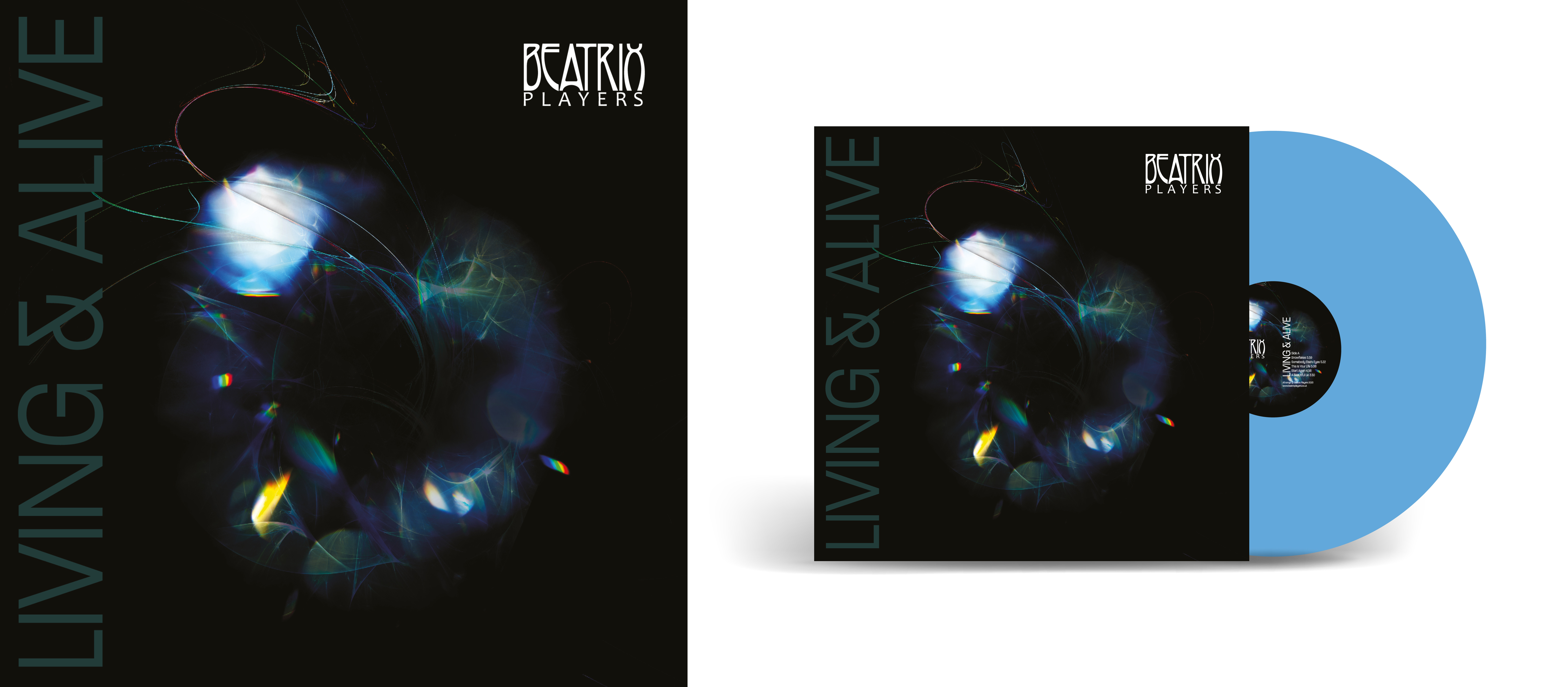 Living & Alive CD & blue vinyl bundle